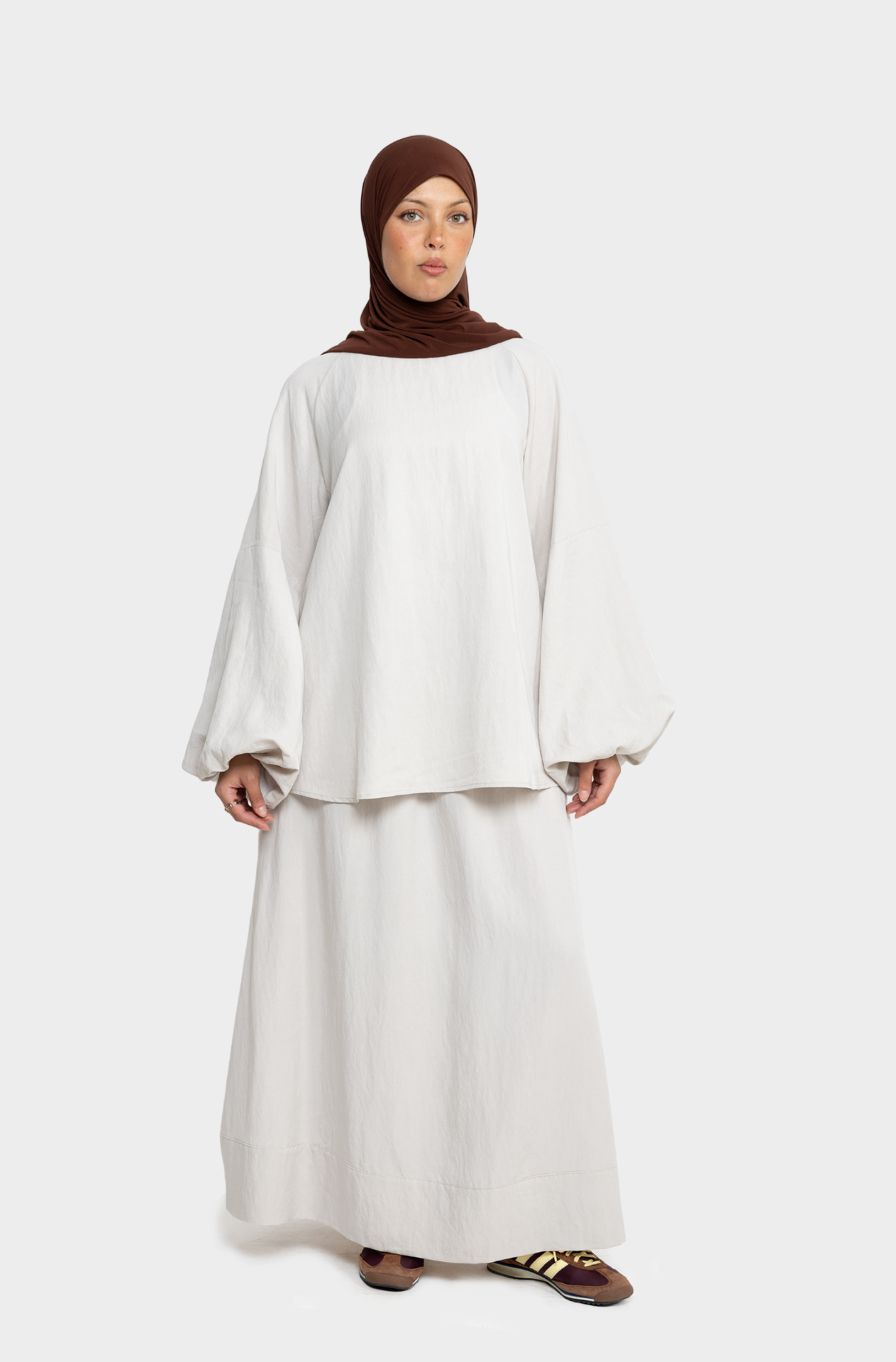Blouse baloon greige